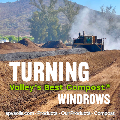 Cesar turning Valley’s Best Compost® | SPV Soils | San Pasqual Valley Soils